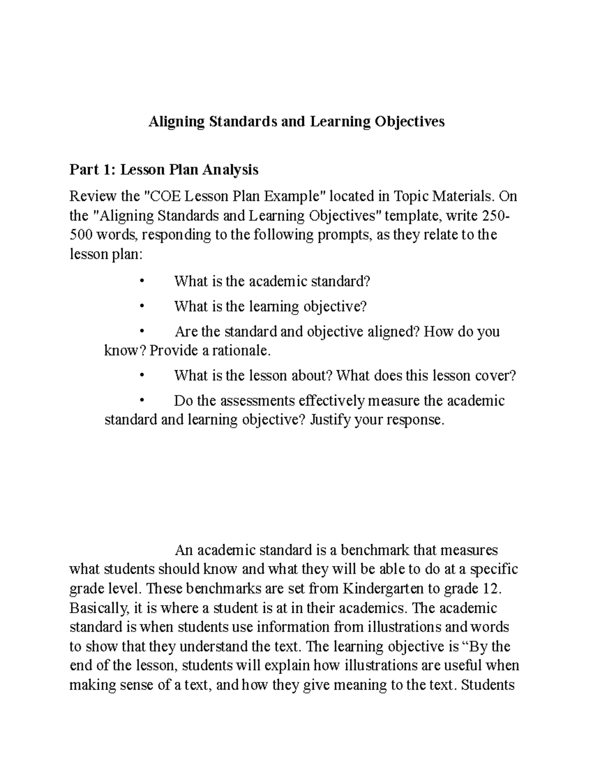 Gabriela ELM210T2Aligning Standardsand Learning Objectives (1 ...