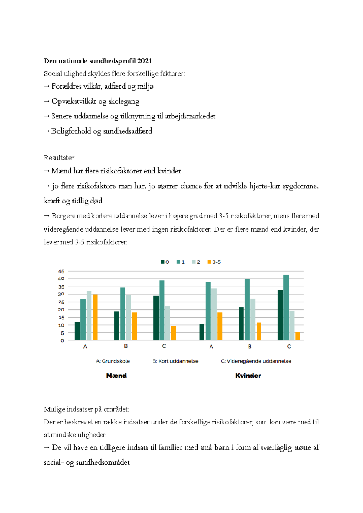 Social ulighed - Den nationale sundhedsprofil 2021 Social ulighed skyldes flere forskellige ...