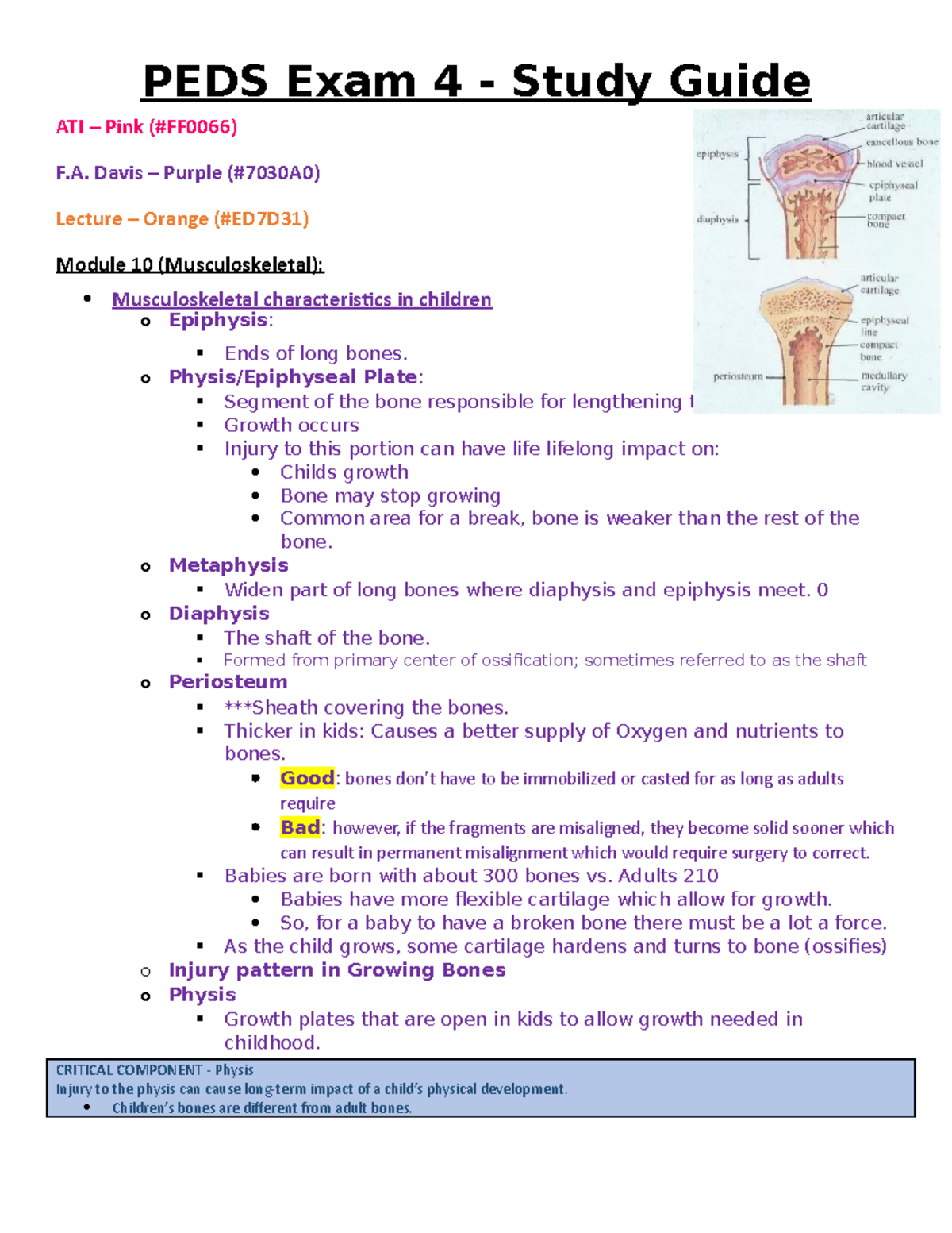 PEDS EXAM 4 study guide - 305 - Studocu