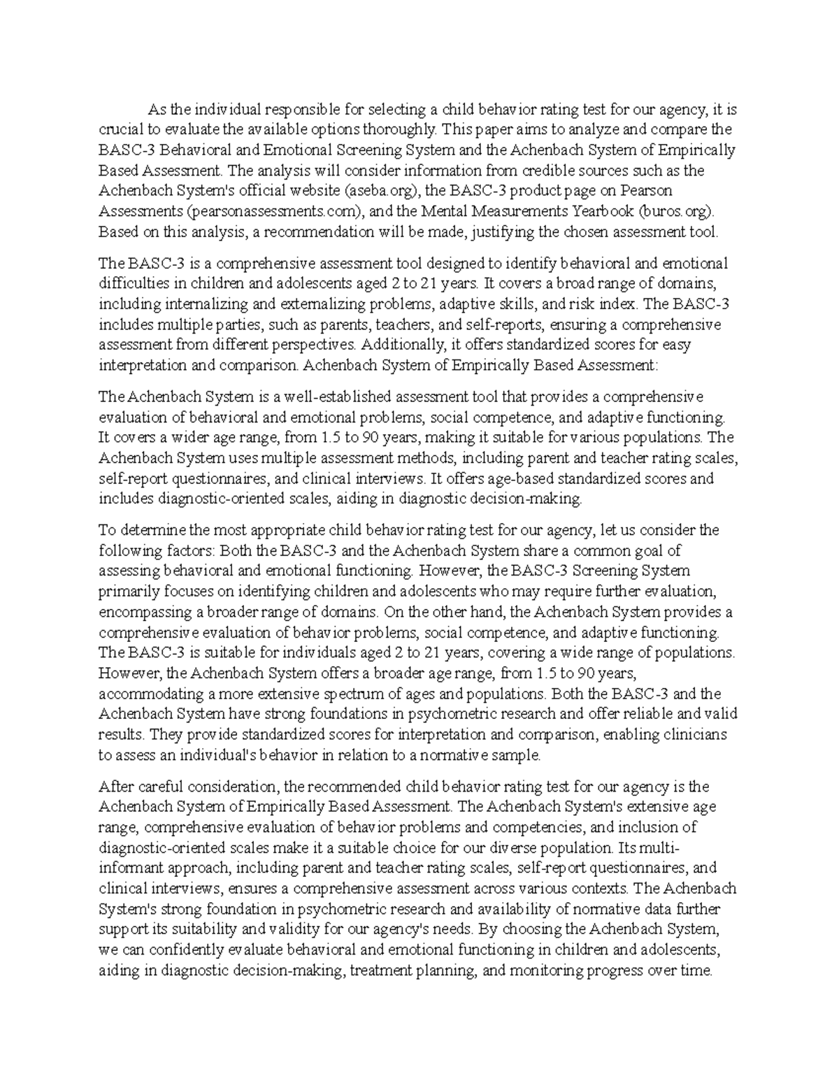 Psy 335 3-1 - Psy 335 module 3 - As the individual responsible for ...