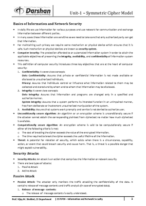 Is unit6 - IS notes - Information Security - Studocu