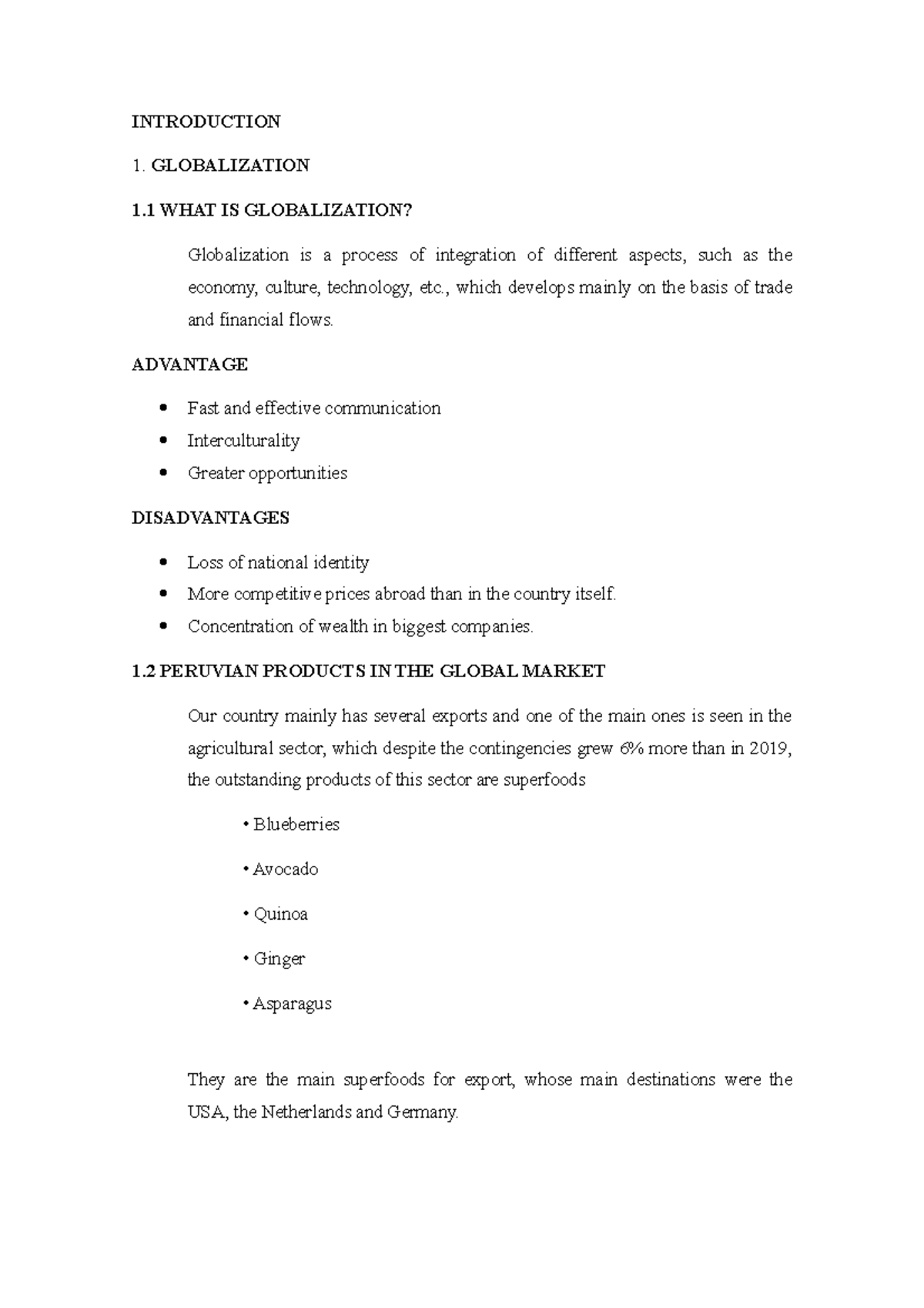 Business Trends - T1 - INTRODUCTION 1. GLOBALIZATION 1 WHAT IS ...