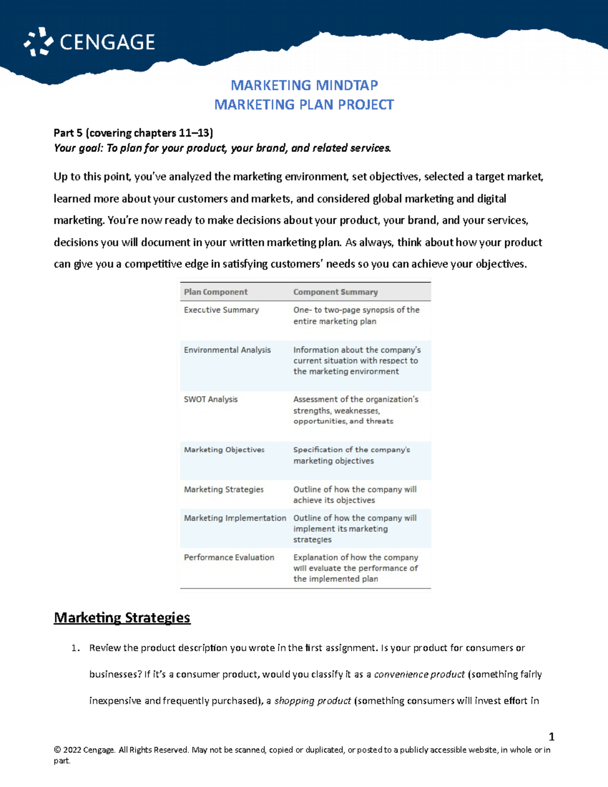 Part 5 Marketing 2020 V2 Marketing Plan Final - MARKETING PLAN PROJECT ...