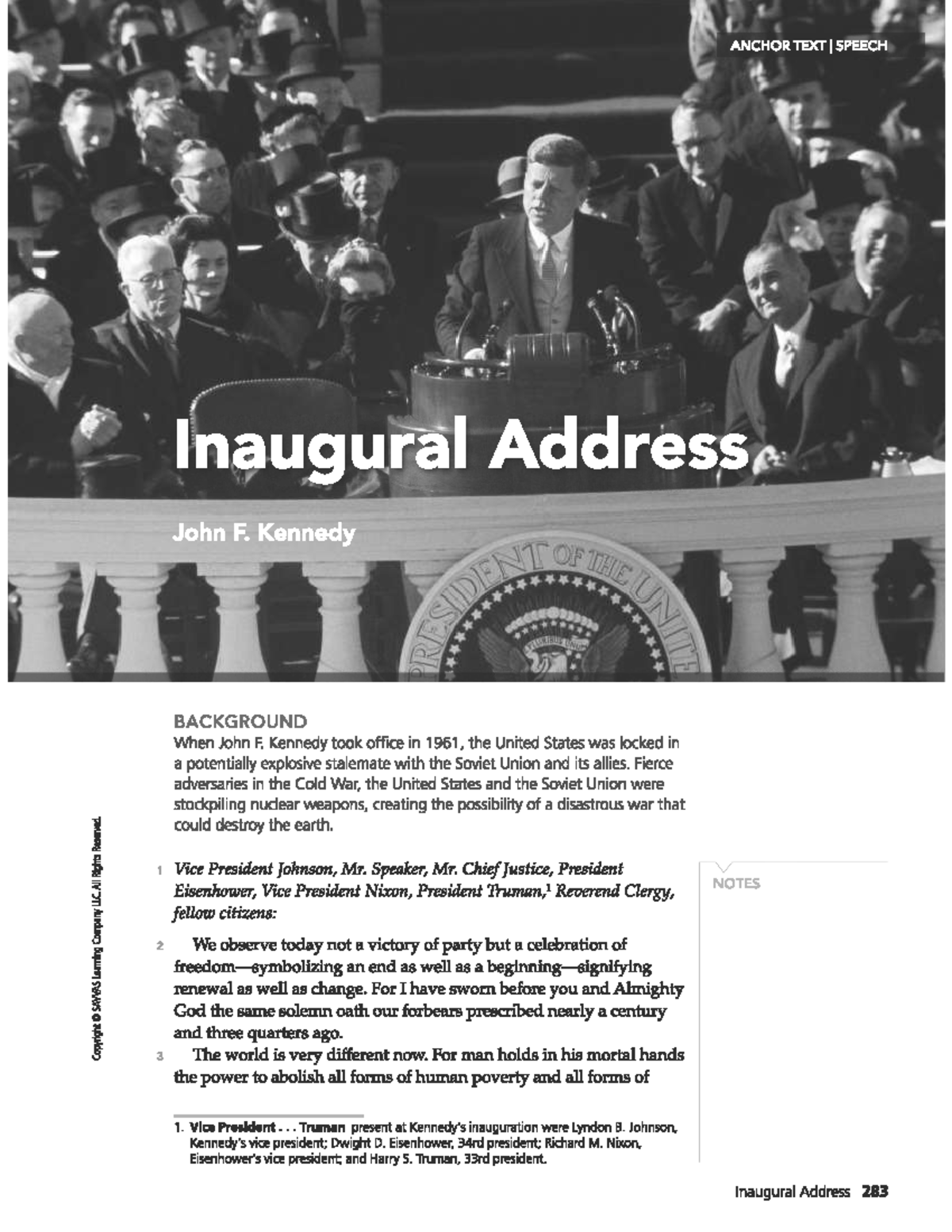 Kennedys Speech - HIST 106 - Studocu