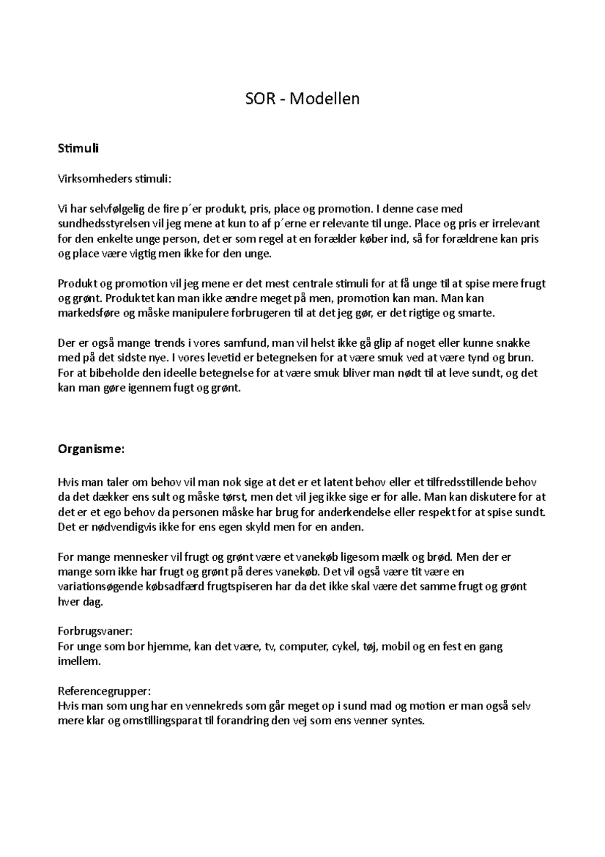 SOR - Sundhedstyrelsen - med vø - SOR - Modellen Stimuli Virksomheders ...