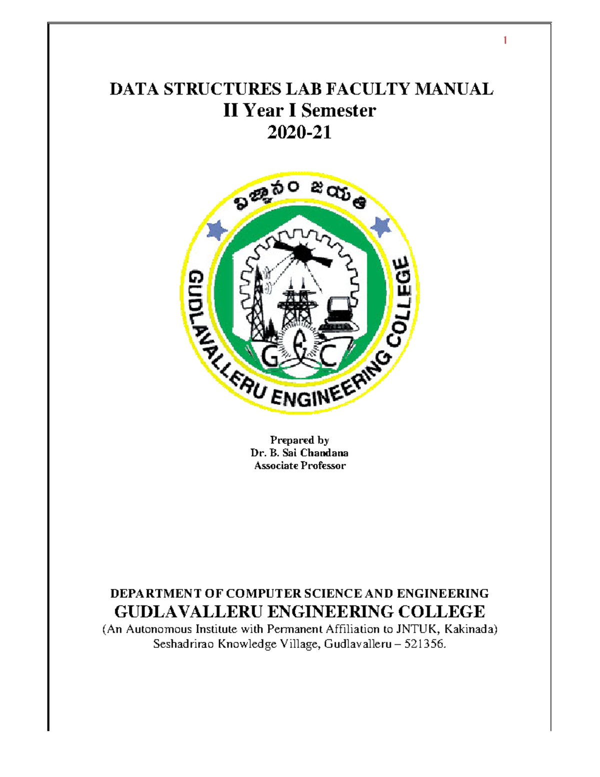 1638699461 Data-Structures-Lab - DATA STRUCTURES LAB FACULTY MANUAL II ...