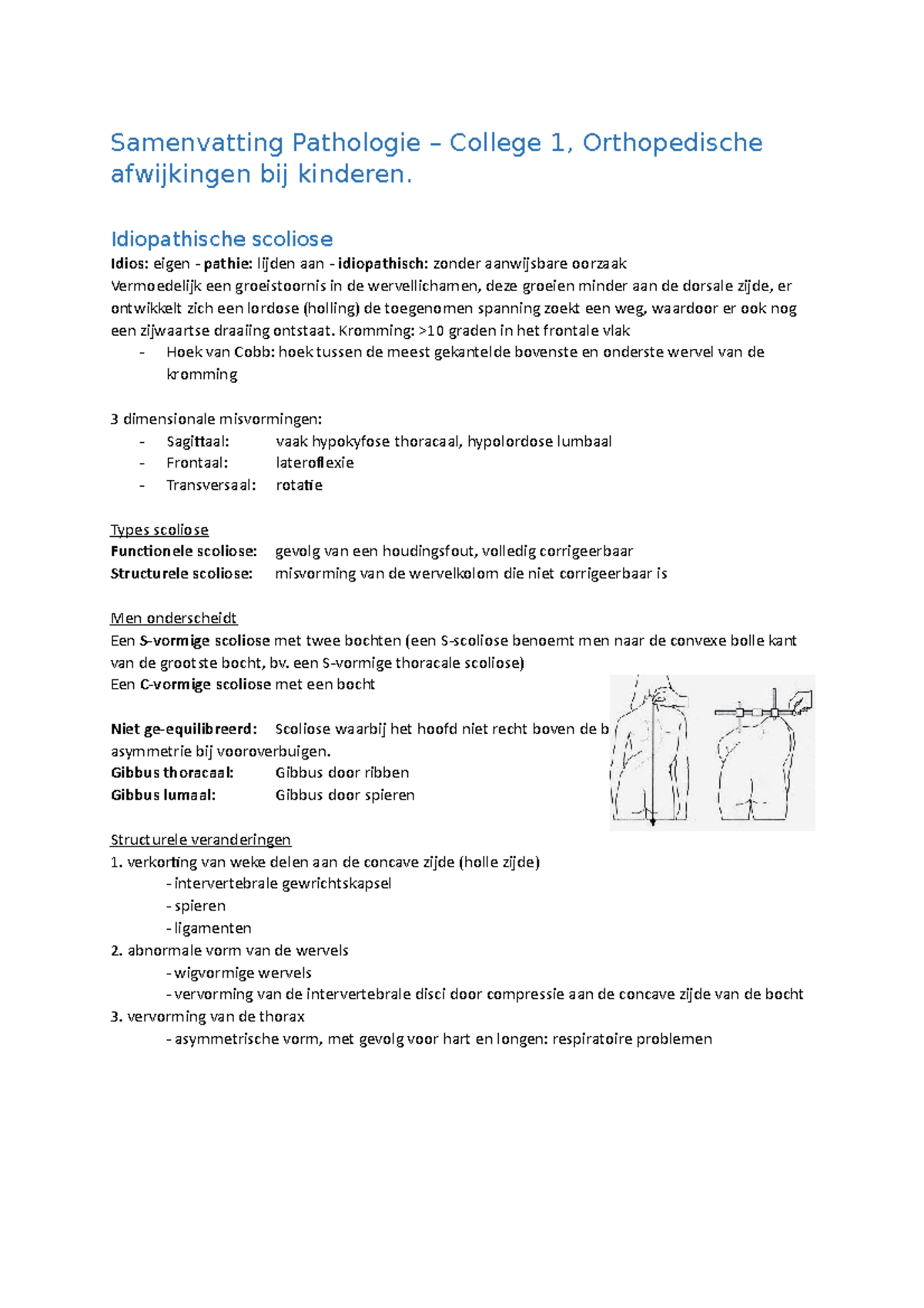 Samenvatting AFPB 3: Pathologie 1 Orthopedische aandoeningen - Samenvatting Pathologie – College ...