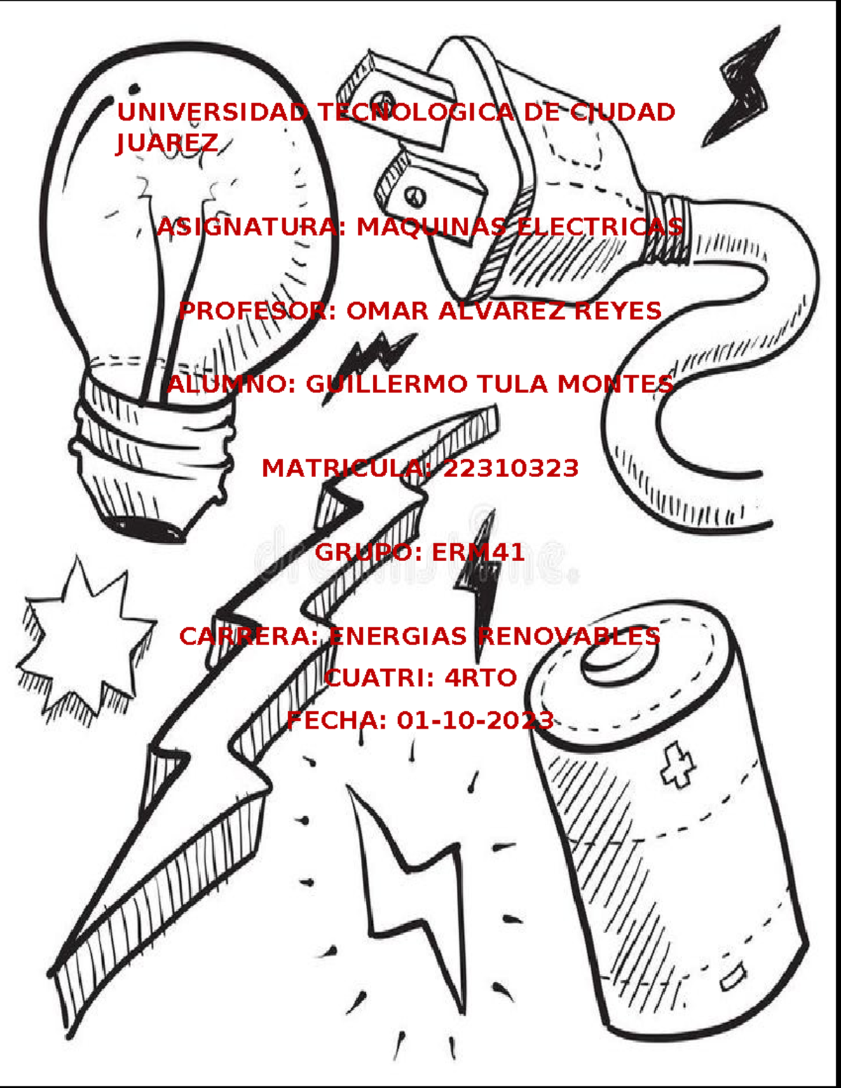 Maquinas Electricas - Resumen Genómica - UNIVERSIDAD TECNOLOGICA DE CIUDAD JUAREZ ASIGNATURA ...