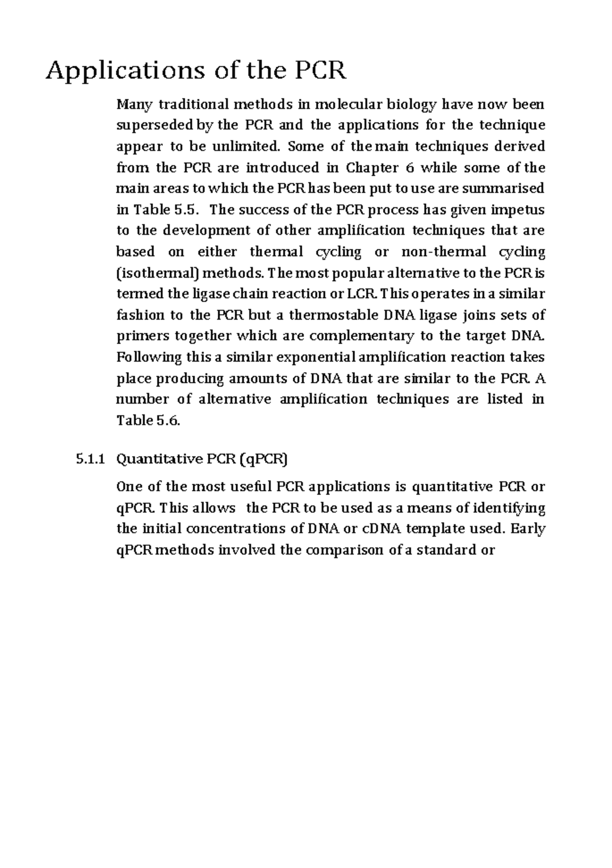 Applications of the PCR - Some of the main techniques derived from the ...