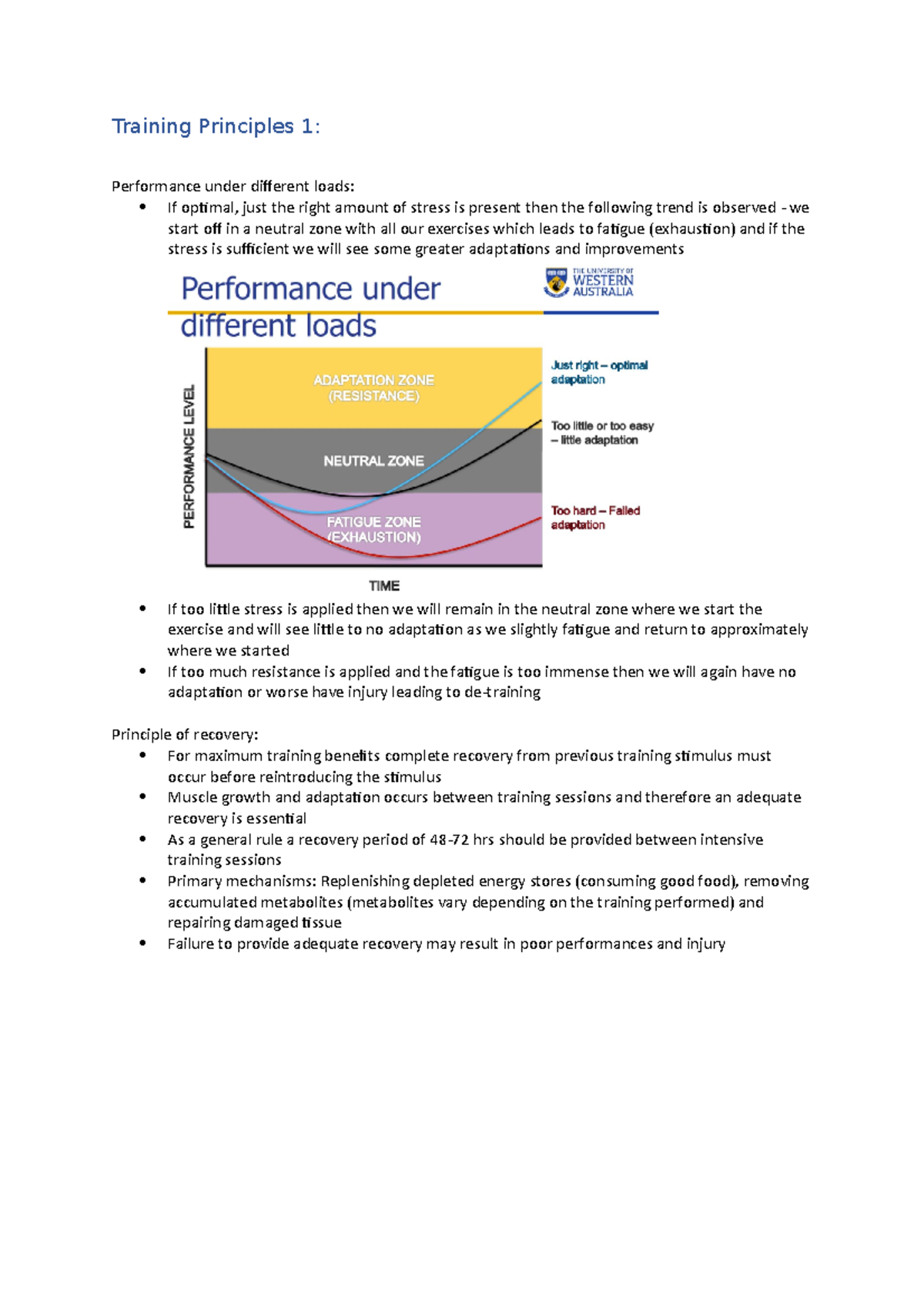 SSEH1103-Training Principles 1Lect2 - Training Principles 1 ...
