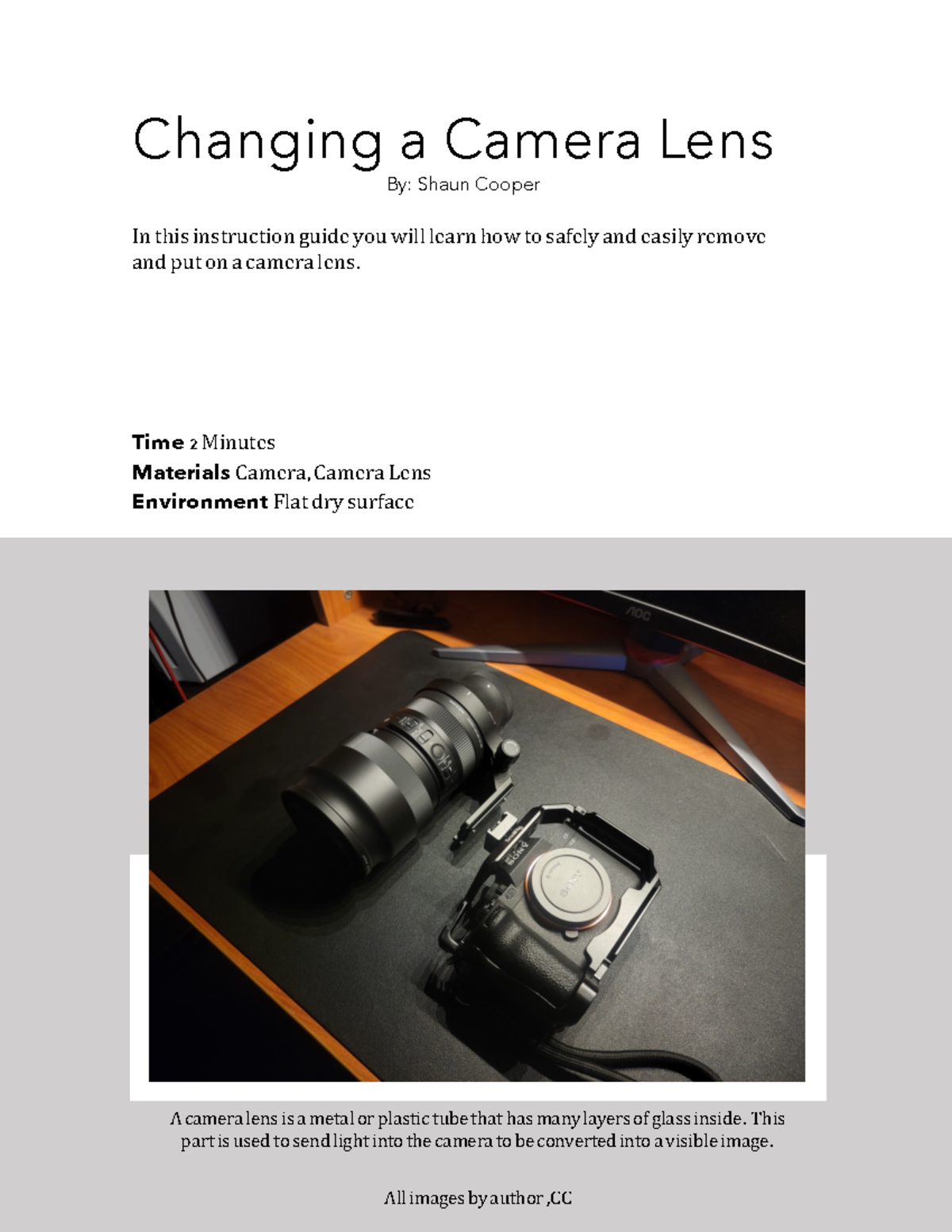 Guide to Changing Camera Lenses - A camera lens is a metal or plastic ...
