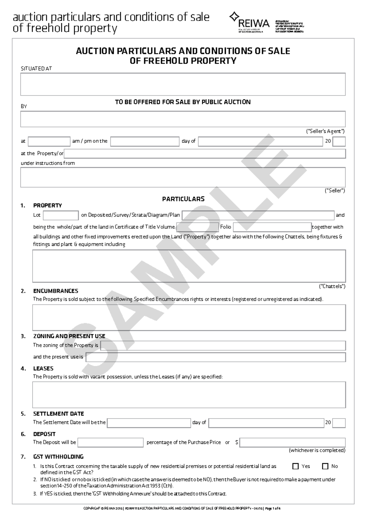 115 6-18 auction particulars and conditions of sale of freehold prop ...