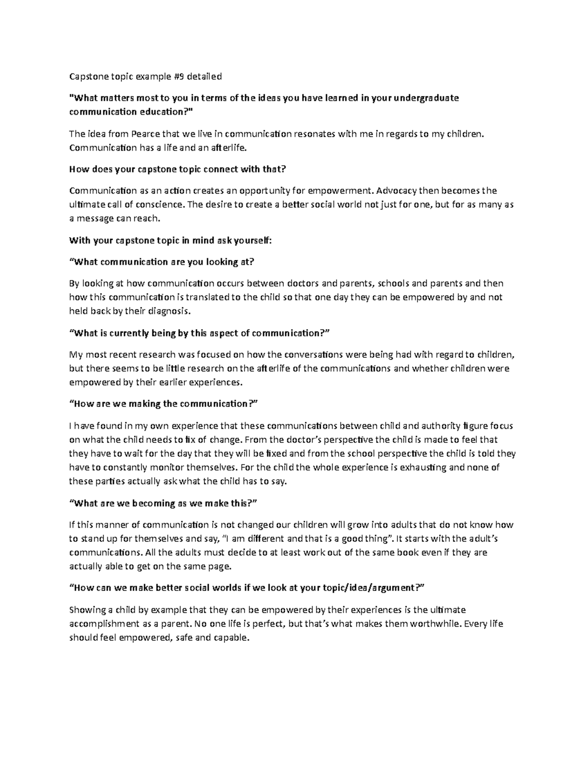 CT 9 - Capstone topic example. - Capstone topic example #9 detailed ...