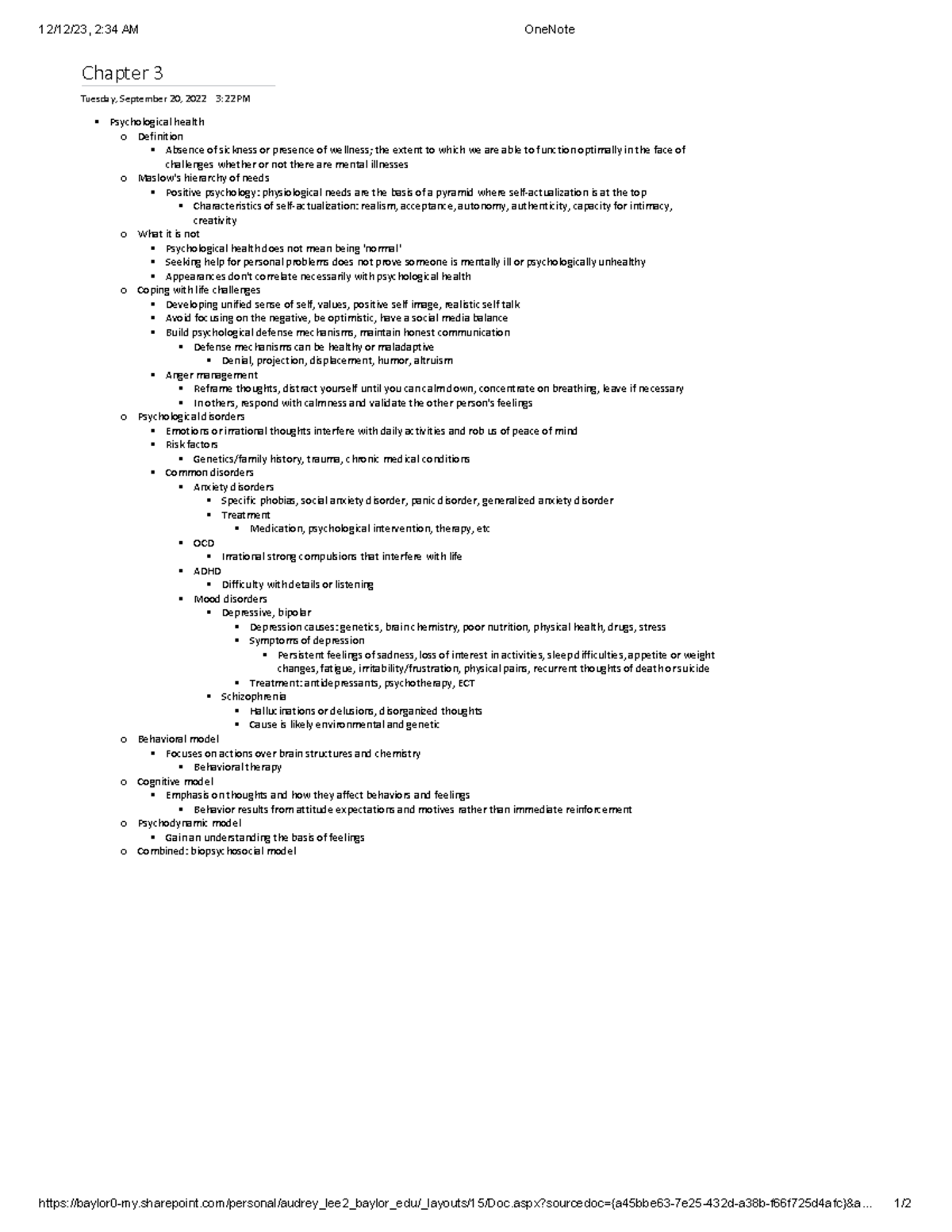 Ch3 - Lecture notes - 12/12/23, 2:34 AM OneNote - Studocu