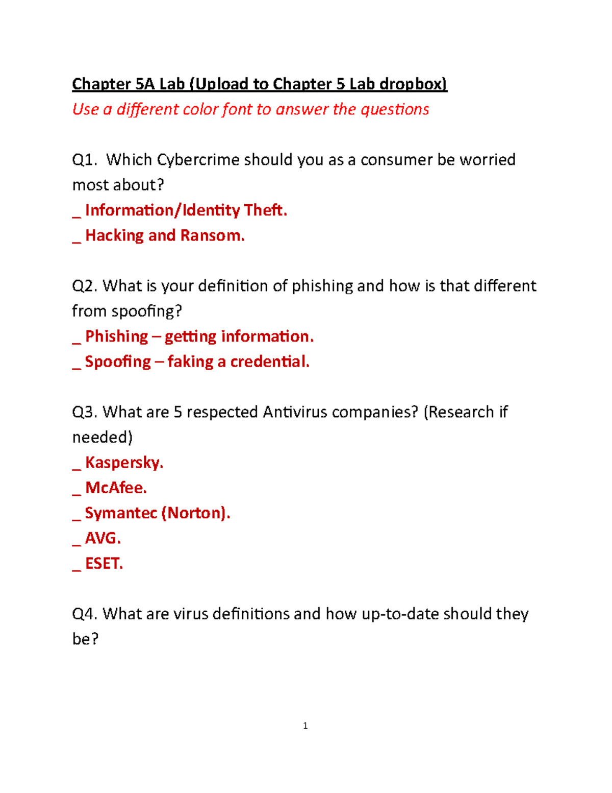 ITEC1001-Chapter 5A-LAB - Chapter 5A Lab (Upload to Chapter 5 Lab ...