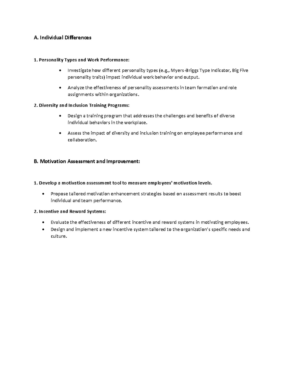 HBO-Activity - Lecture - A. Individual Differences Personality Types ...