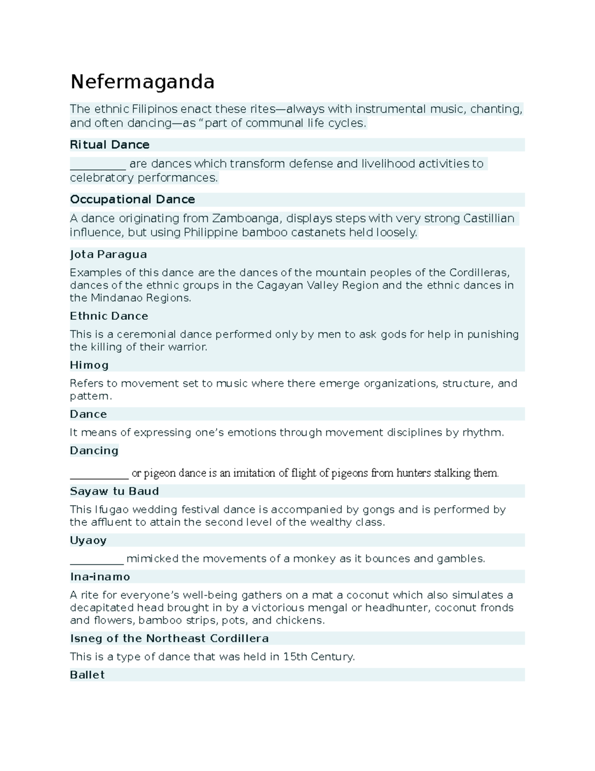 PEDHbynef - Sanaol - Nefermaganda The ethnic Filipinos enact these ...