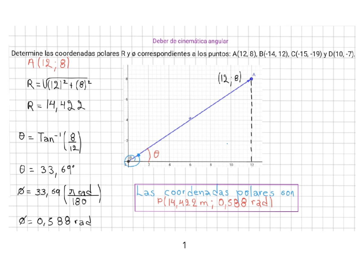 Cinemática Angular - Ejercicios resueltos - Estática y Cinemática - Studocu