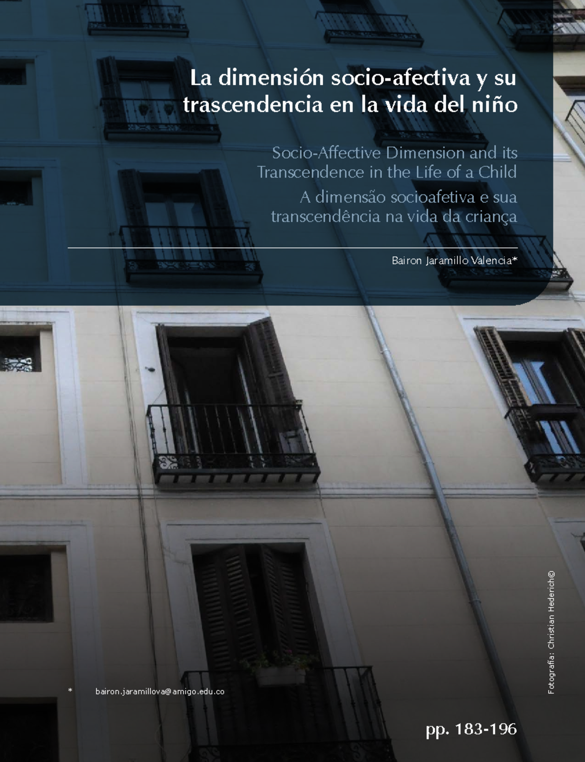 La dimensión socio-afectiva y su trascendencia en la vida del niño ...