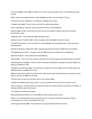 Quiz#2 Notes - Professor Washinton's class - Manifesting the American ...