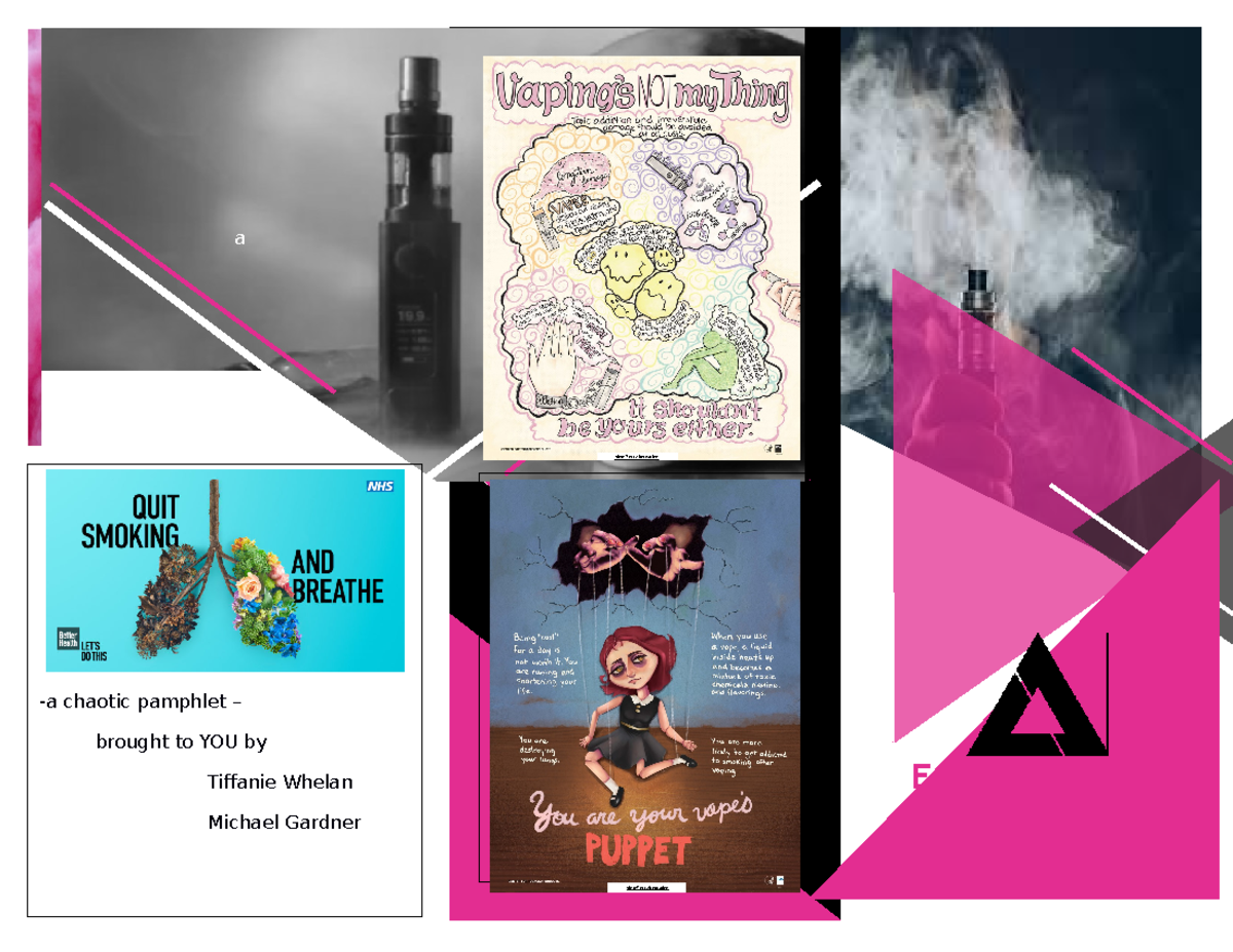 Stop Vaping Brochure - Exploring the Cloud: E f f e c t s o f V a p i n ...