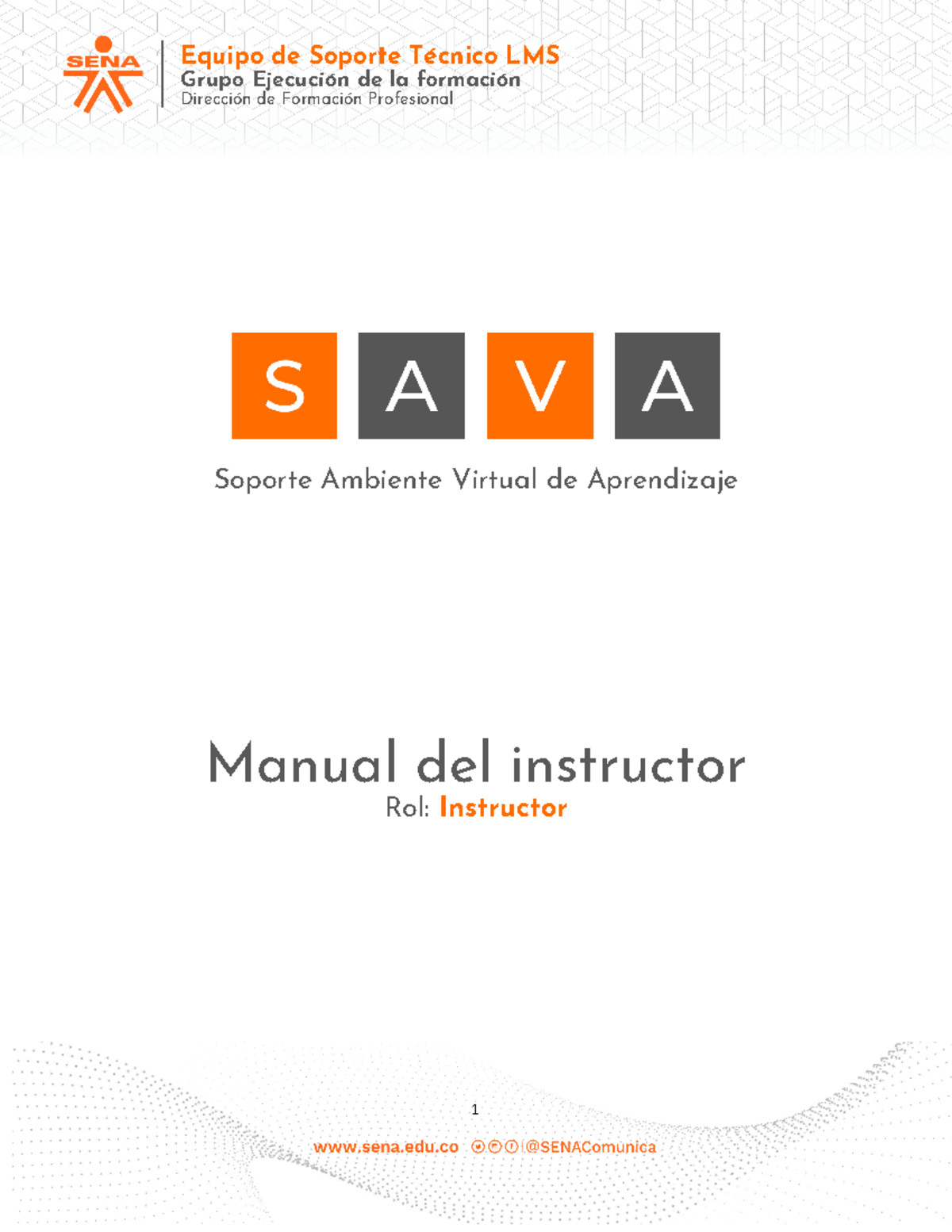 Manual sava instructor - Grupo Ejecución de la formación Dirección de ...