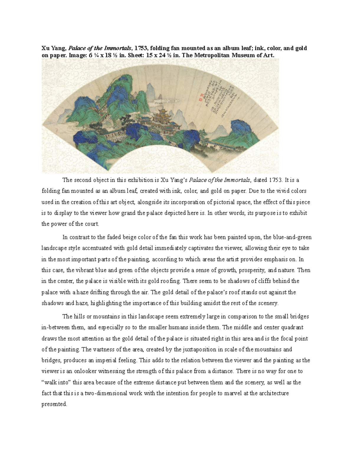 Palace of the Immortals - Image: 6 ¼ x 18 ½ in. Sheet: 15 x 24 ½ in ...