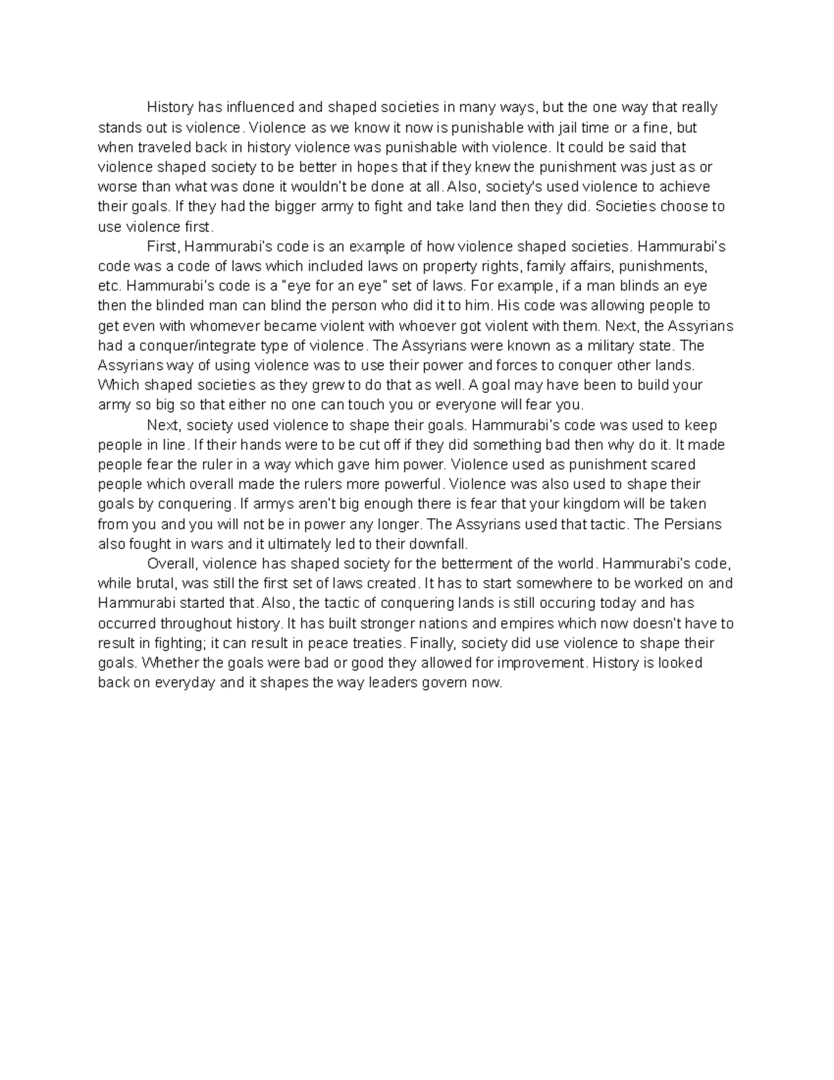 History Exam - essay for an exam - History has influenced and shaped ...
