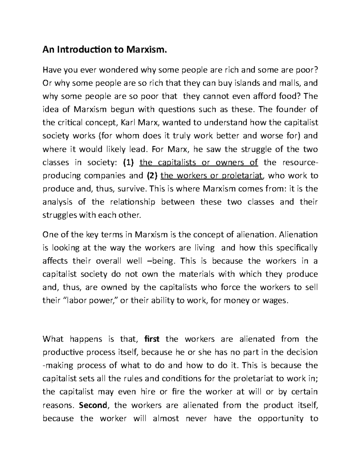 An Introduction to Marxism - Introduction - An Introduction to Marxism ...