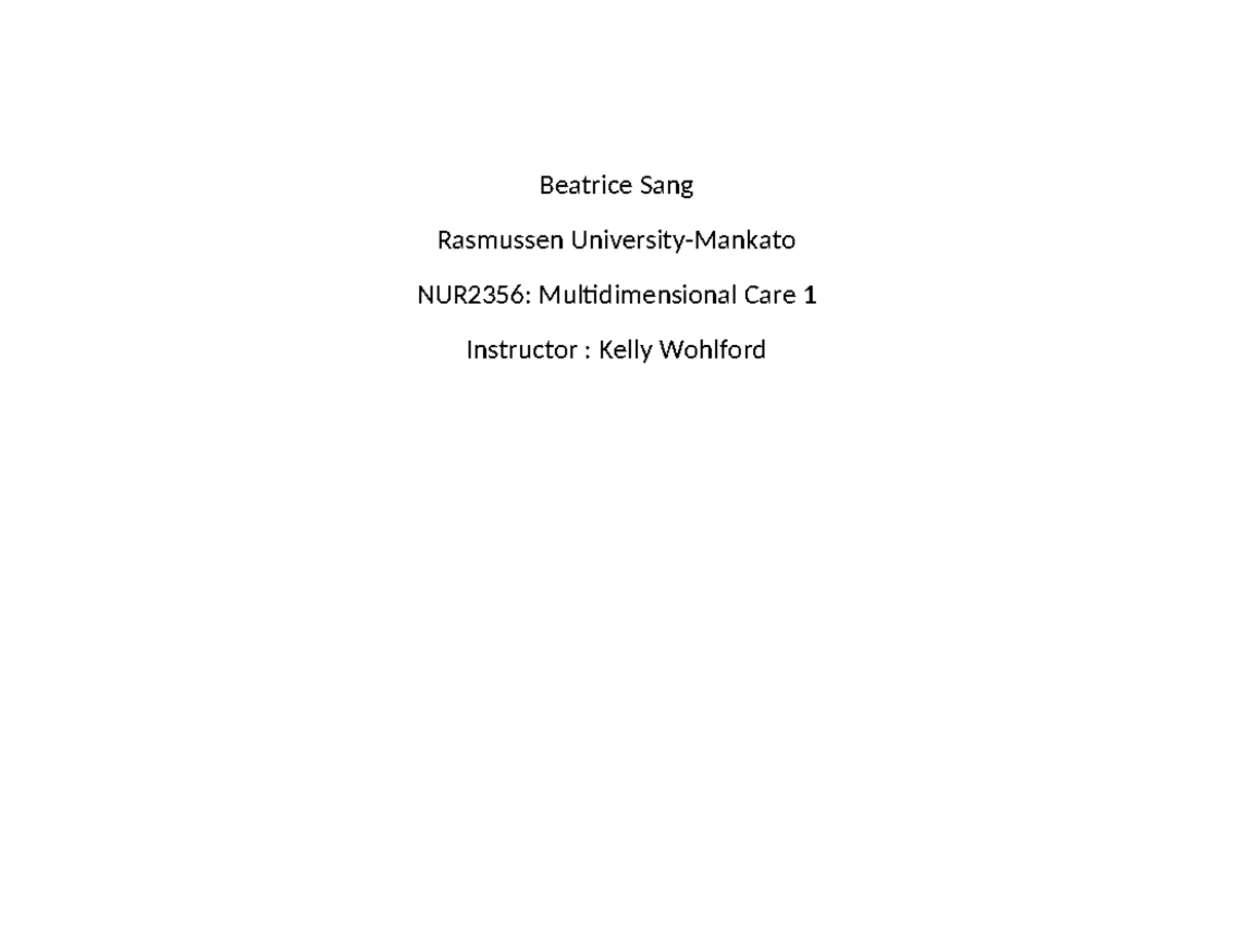 MDC1 Module 6 assignment - Beatrice Sang Rasmussen University-Mankato ...
