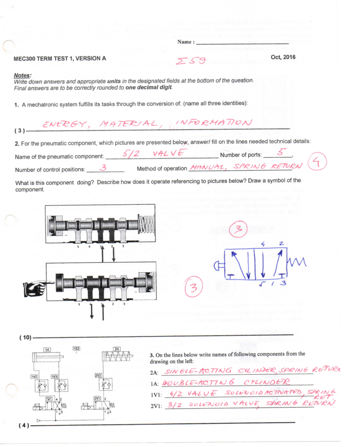 MEC300 TT1 Version A - MEC300 - Seneca College - Studocu