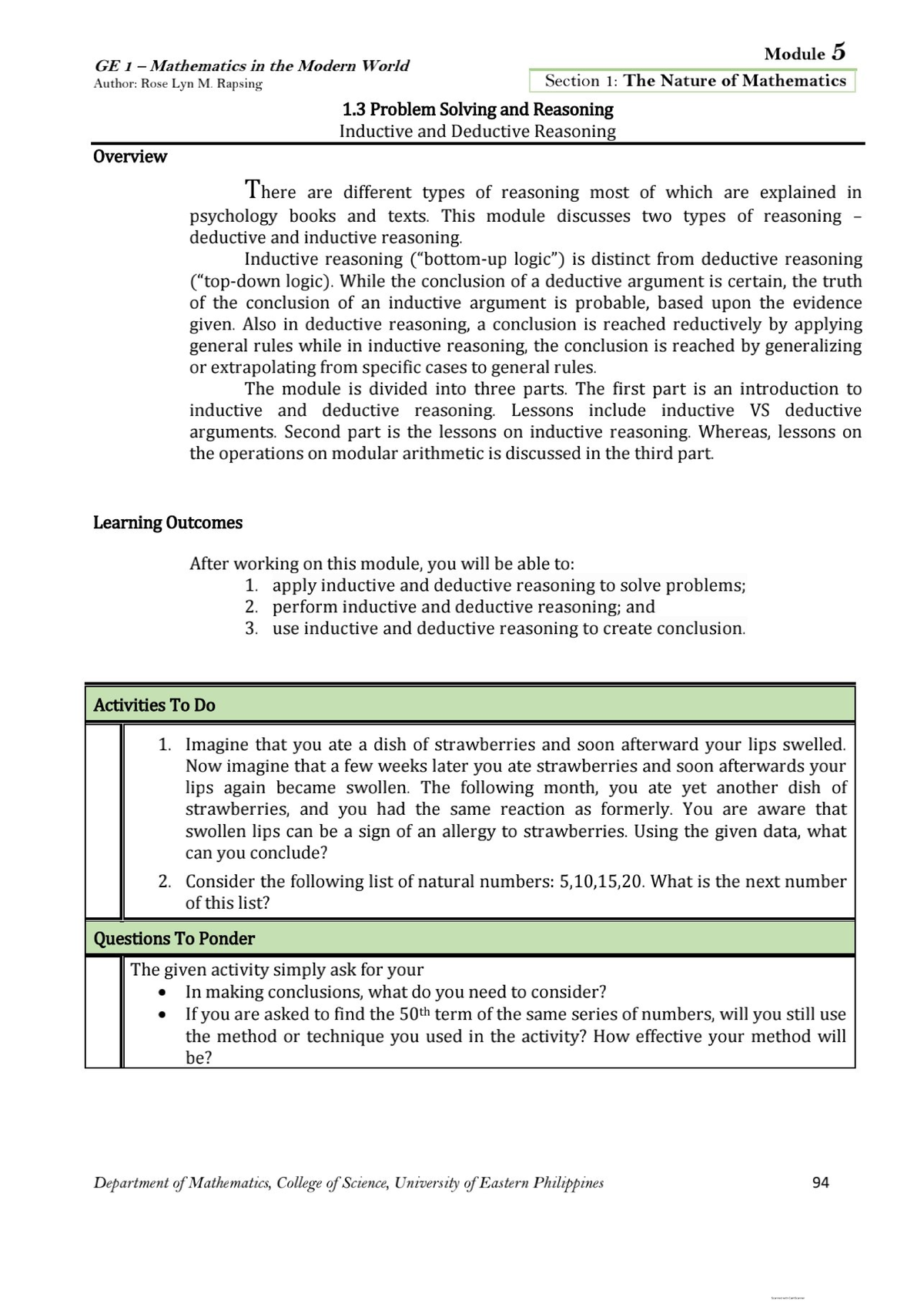 GE1 MMW Module 5 - For school purposes only - Radiologic Technology - Studocu