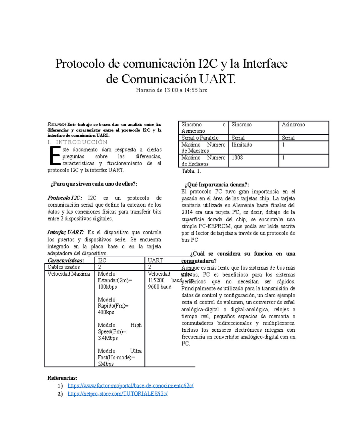 Protocolo I2C e Interfaz UART - Protocolo de comunicación I2C y la Interface de Comunicación ...