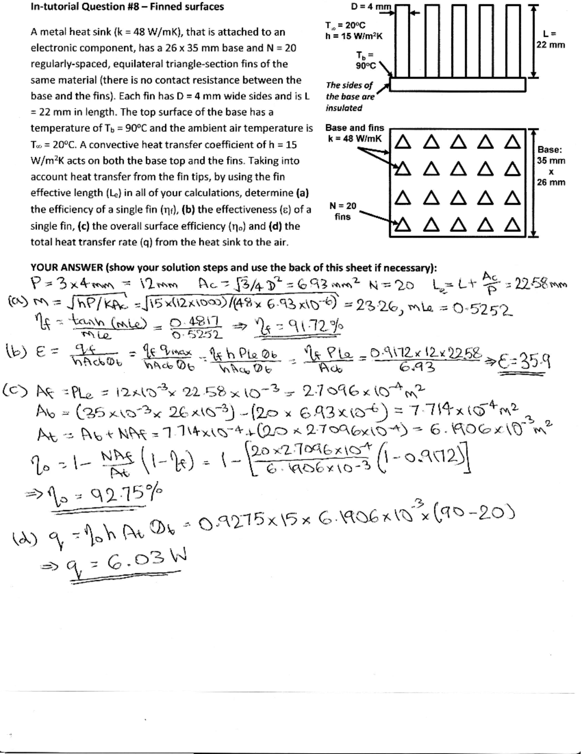 Tut 8 solution - Answers to tutorial questions solved in class. - MME 2273 - UWO - Studocu