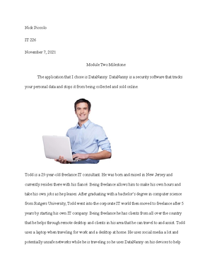 Module Two Milestone Activity Persona - Module Two Milestone Activity ...