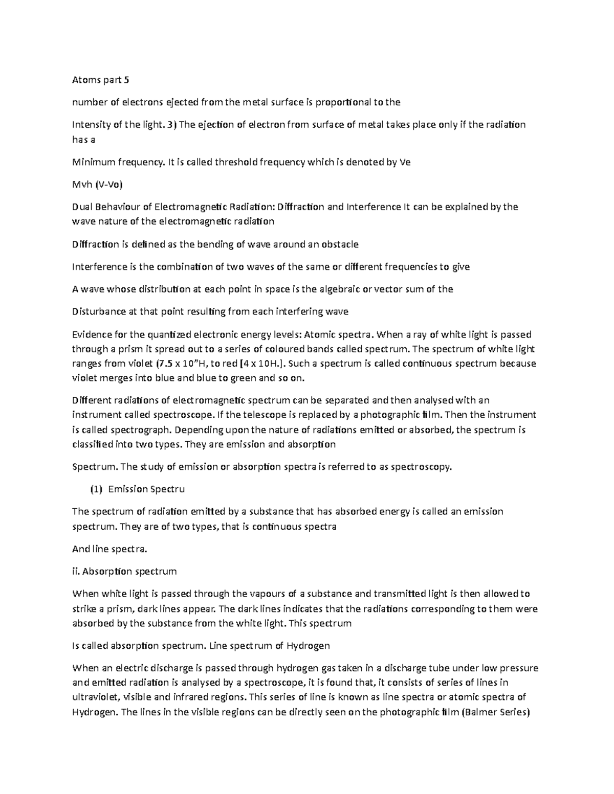 Document - Science lecture notes - Atoms part 5 number of electrons ...