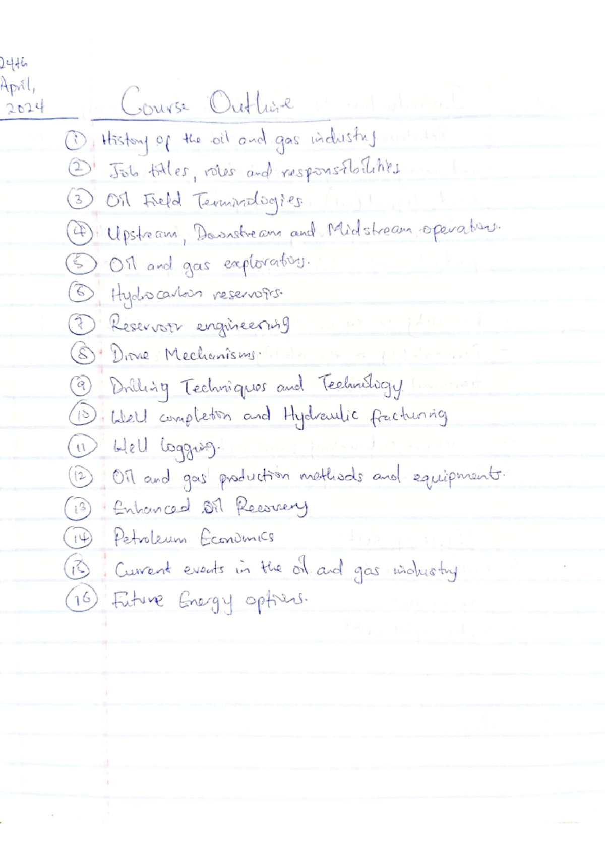 PGG 221 Explanation - study - 24th April, 2024 Course Outline i History ...