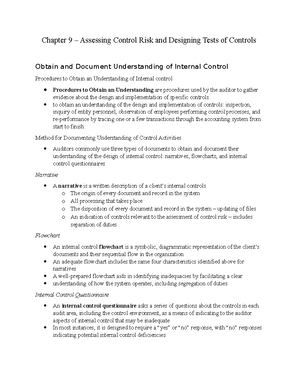 Chapter 7 – Assessing the Risk of Material Misstatement - Chapter 7 ...