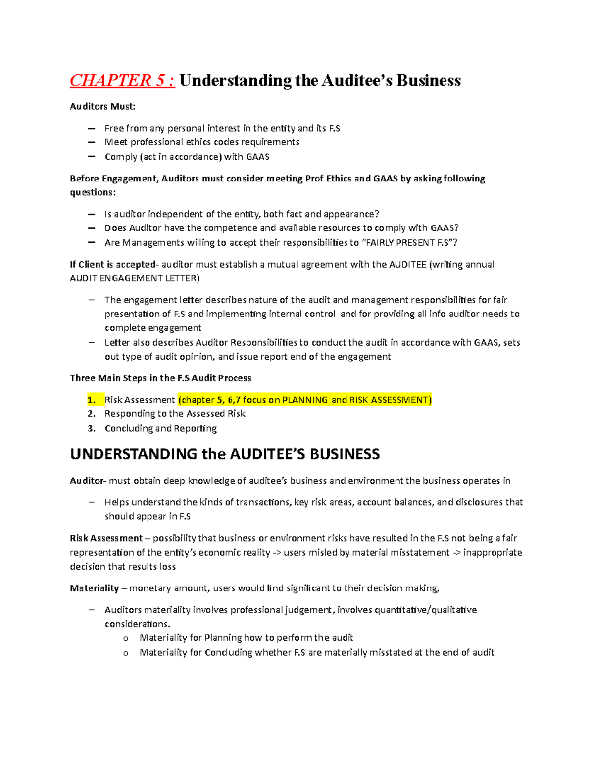 Chapter 5 Reading - Lecture notes 2 - CHAPTER 5 : Understanding the ...