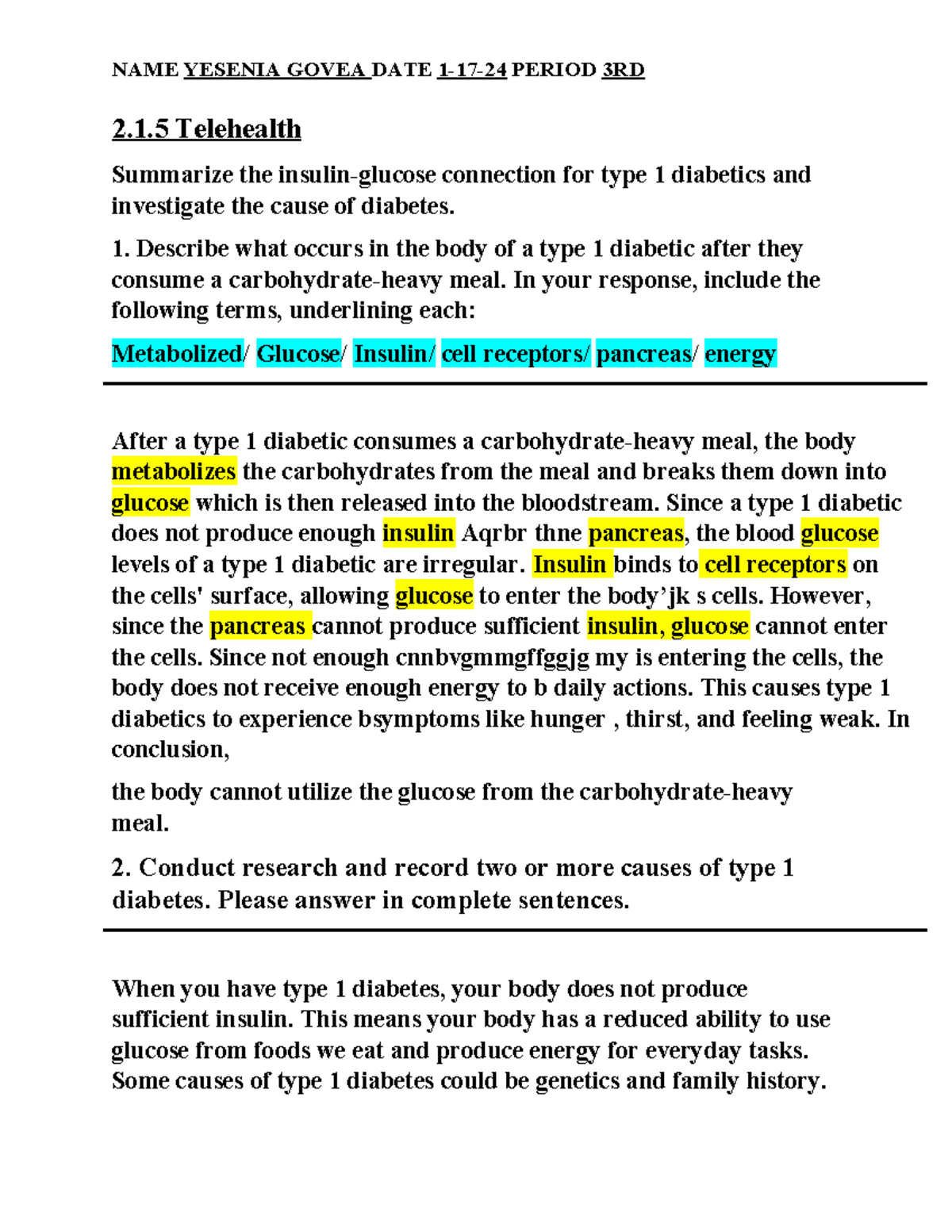 PBS myPLTW course - NAME YESENIA GOVEA DATE 1-17-24 PERIOD 3RD 2.1 ...