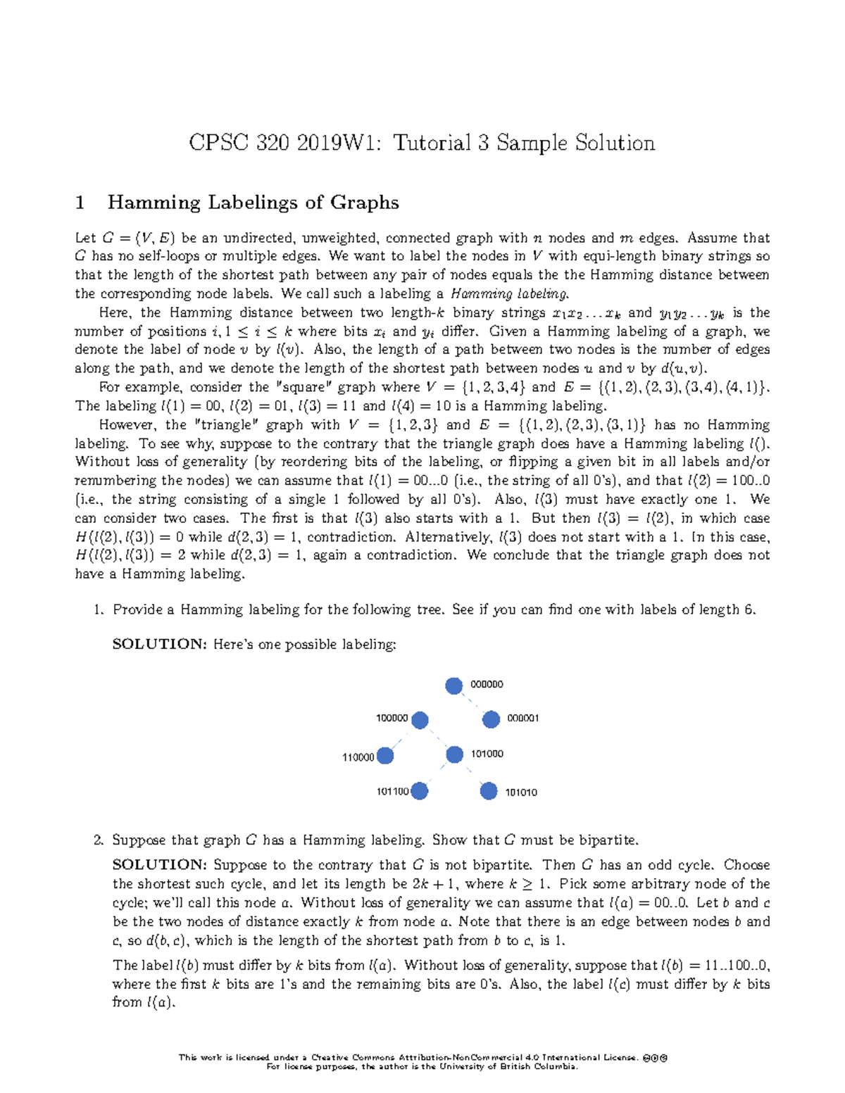 T3-soln - Solutions for CPSC320 Tutorial 3 - CPSC 320 2019W1: Tutorial 3 Sample Solution 1 ...