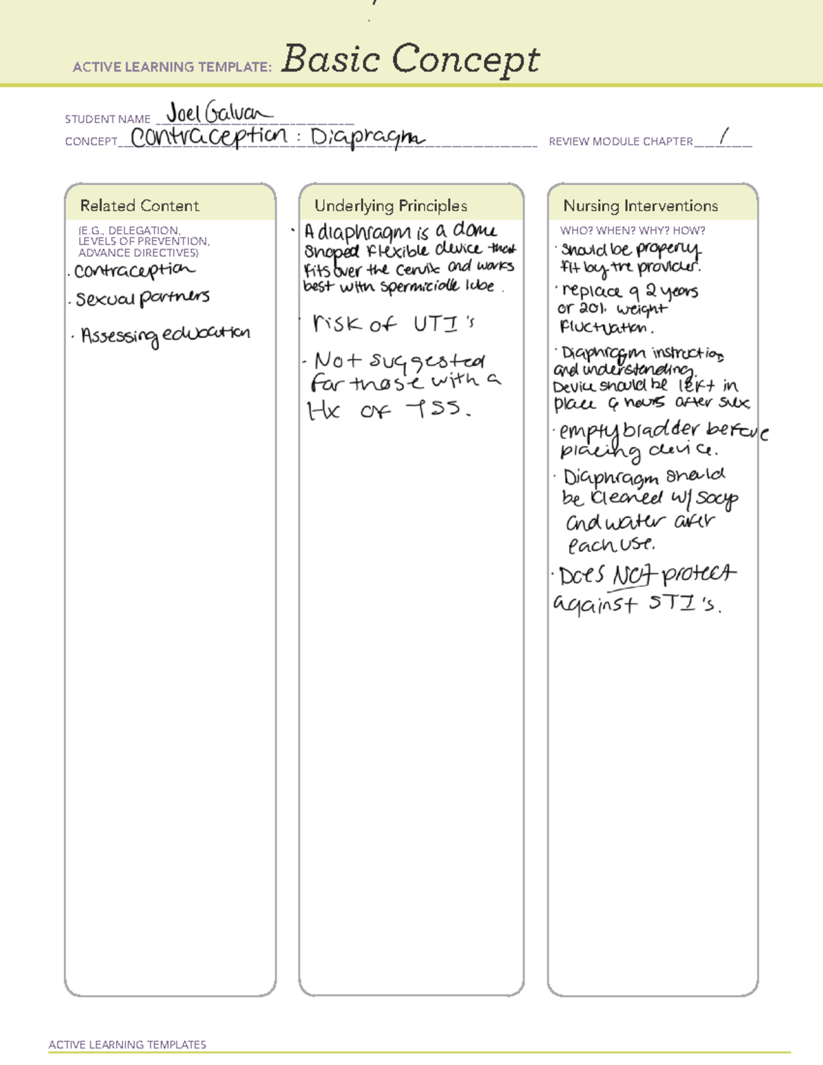 Jgalvan ALT (18:20) - Active learning template Mom Baby - NUR2513 ...