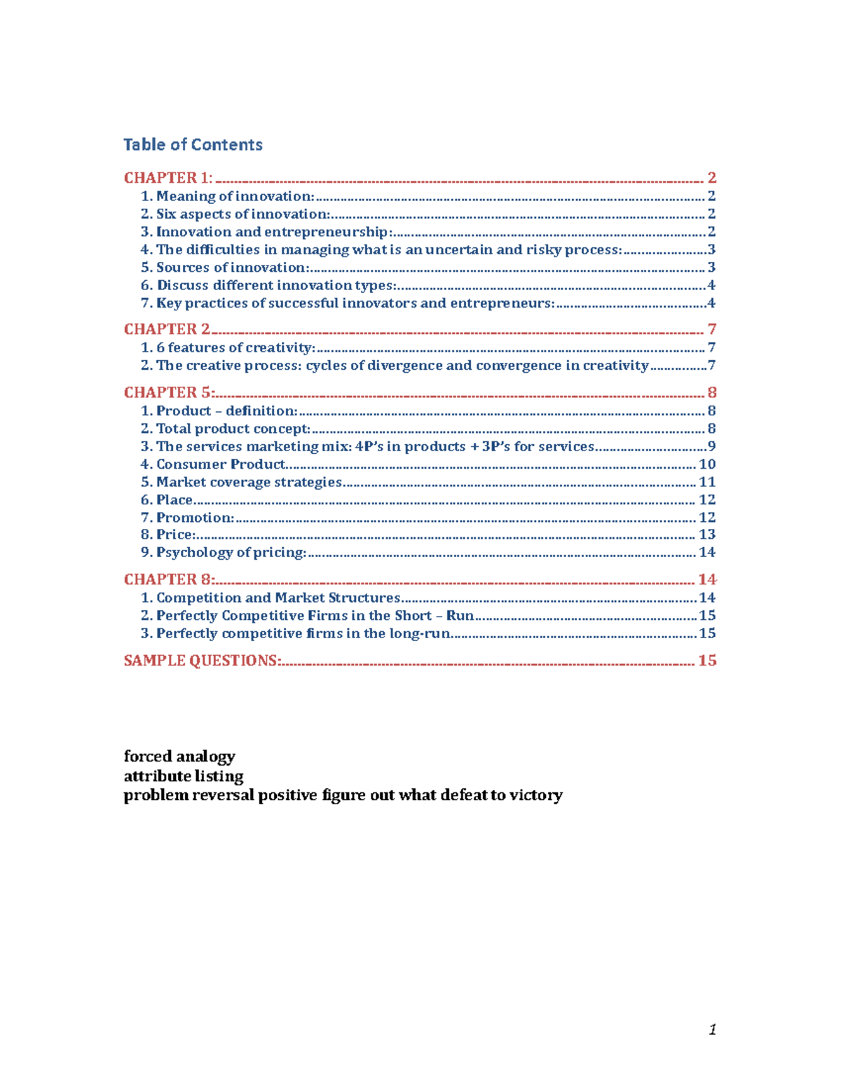 EIM Pre FE - EIM lecture note for examination spring 2021 - Table of ...