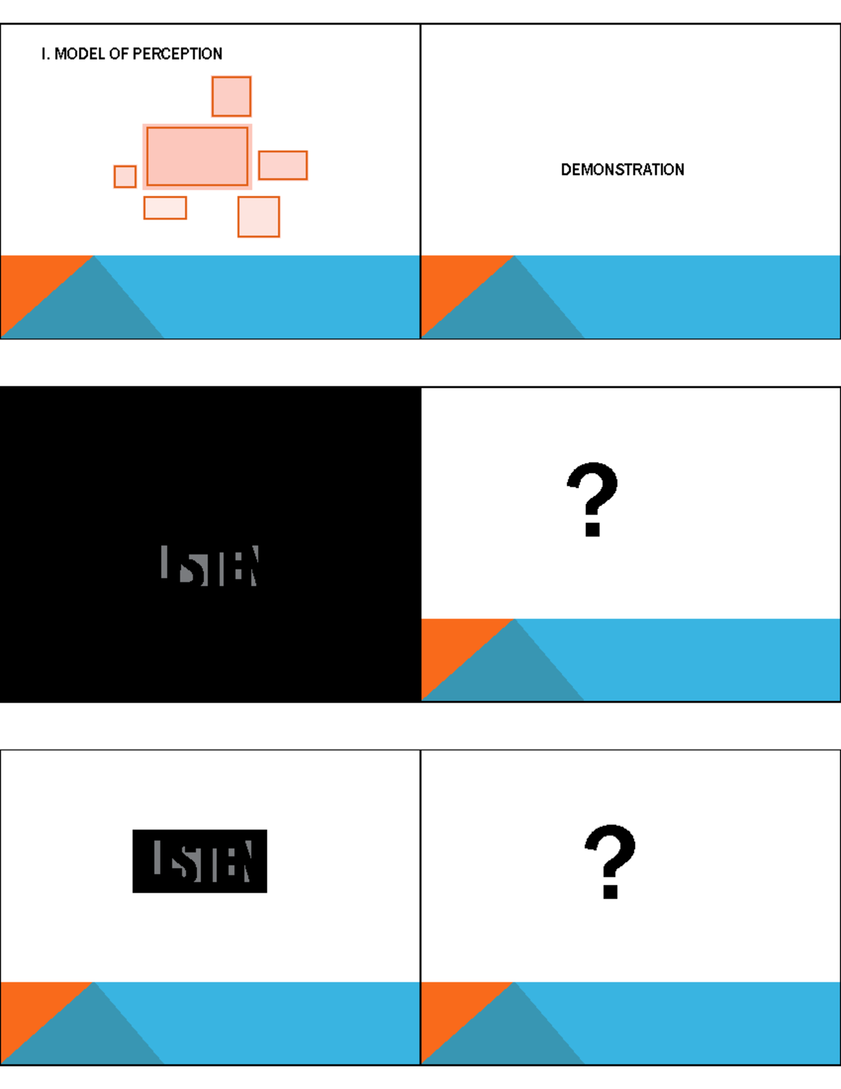 Auditory Recognition of Speech - I. MODEL OF PERCEPTION DEMONSTRATION ...