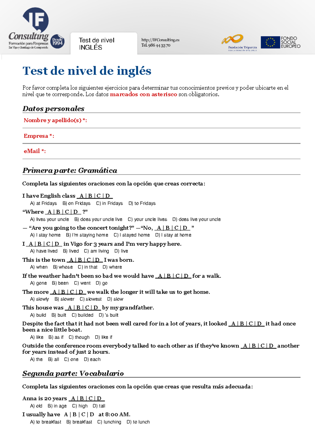 Test ingles - This is ab est kanus mlakwn kaisbw ka sjk atenúa Kenkw ...