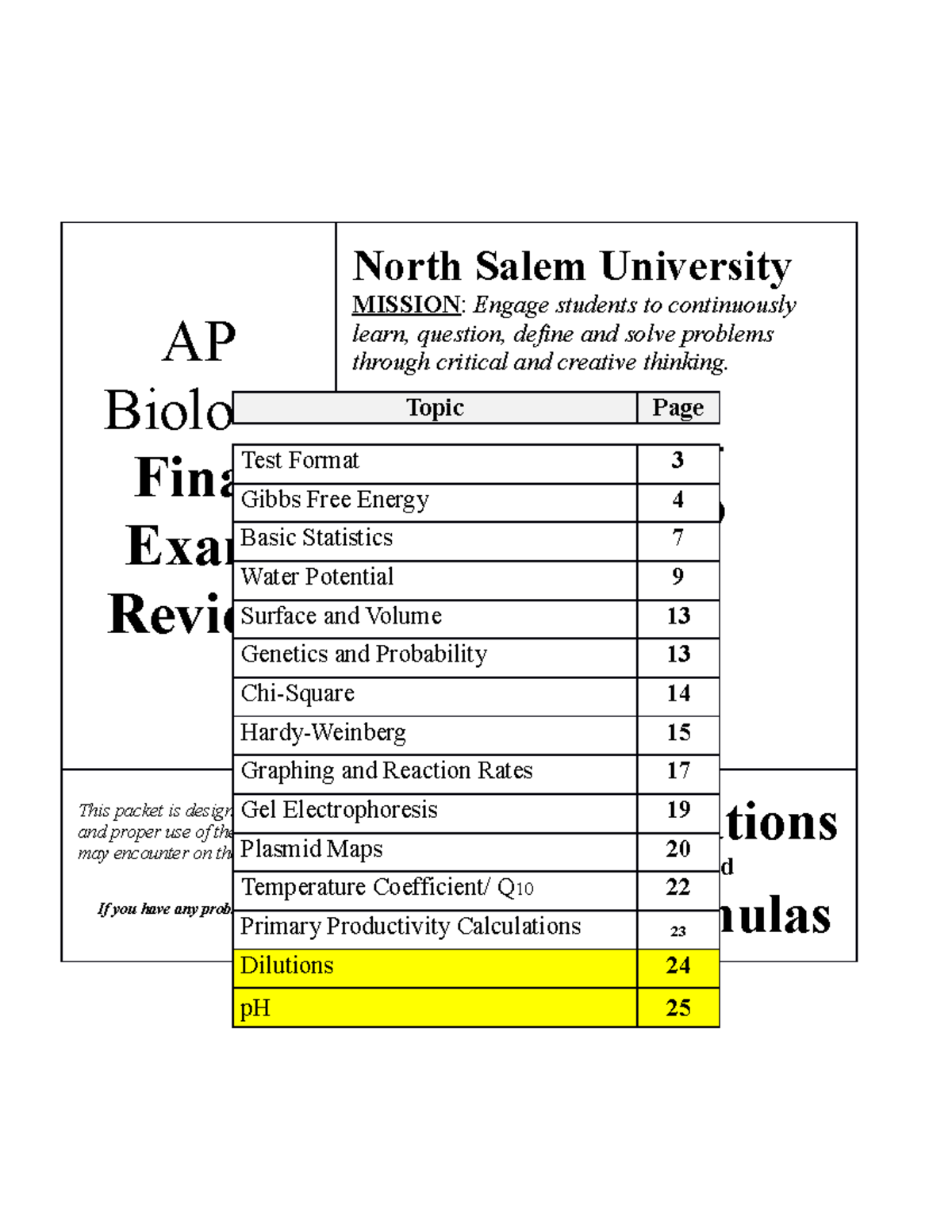 Equations and formula review 2018 - answers - AP Biology Final Exam ...