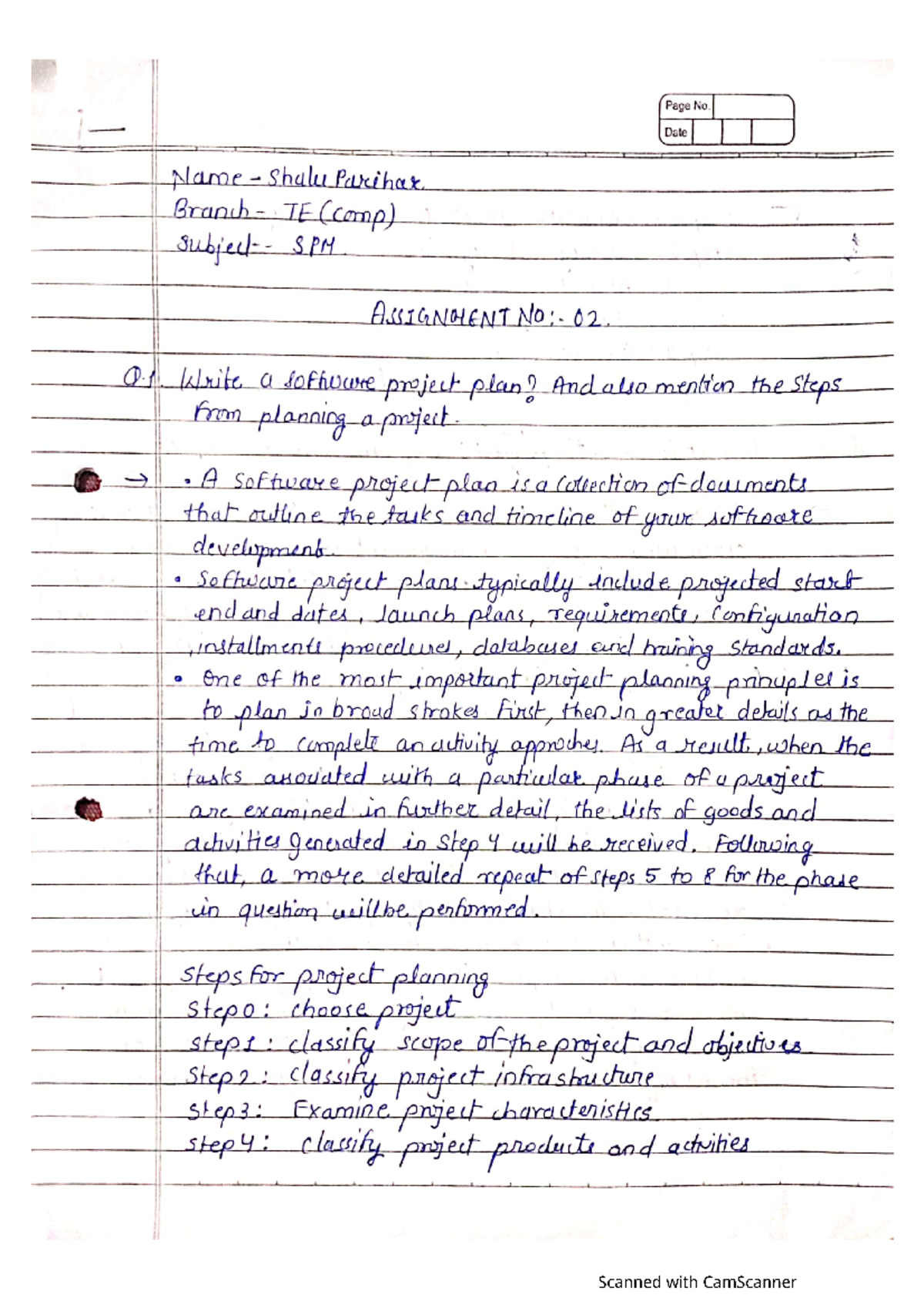 Spm assignment 2 - Computer Engineering - SPPU - Studocu