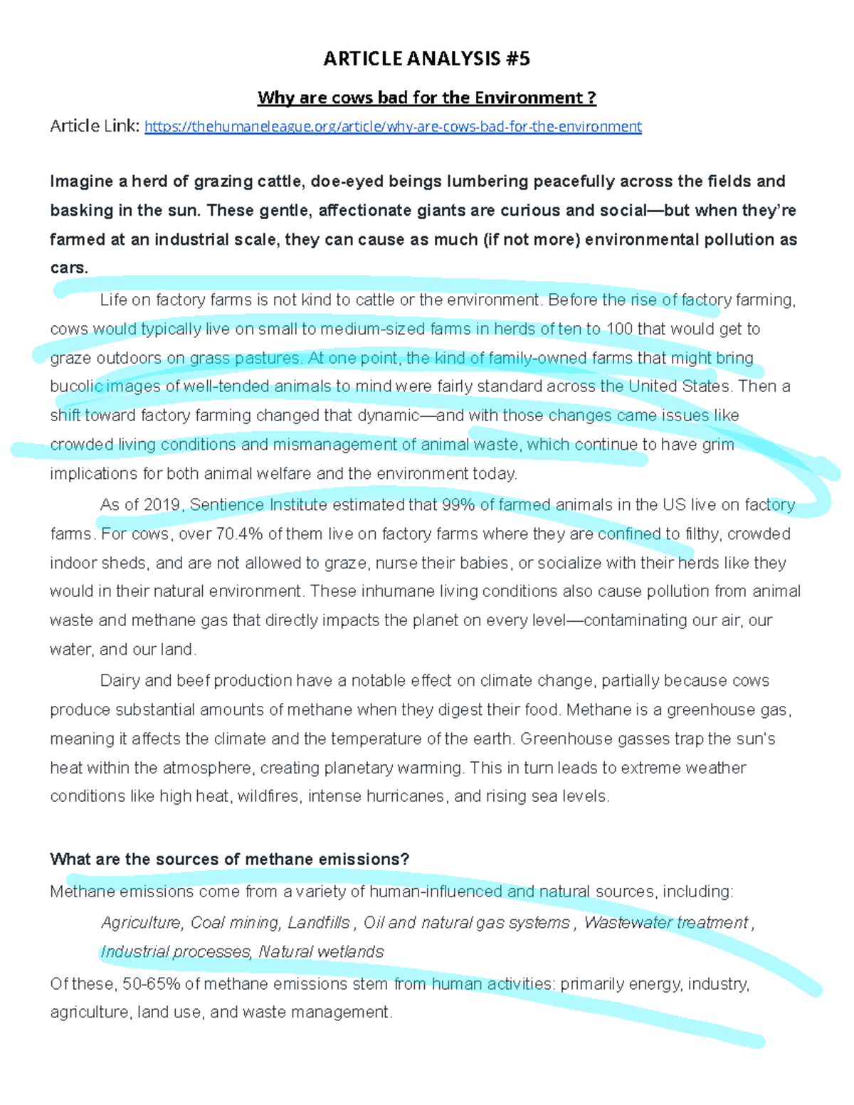Article Analysis - The teacher name is Ms Keaton and this is reading ...