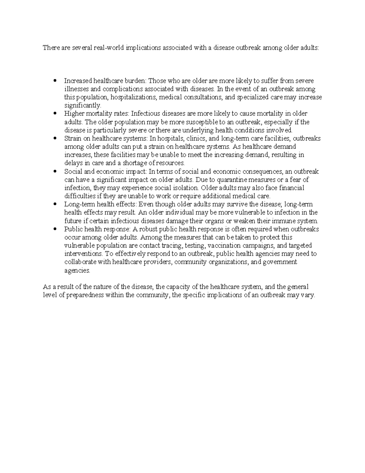 CHE 327 2-1 Discussion Epidemiology and the Real World - There are ...