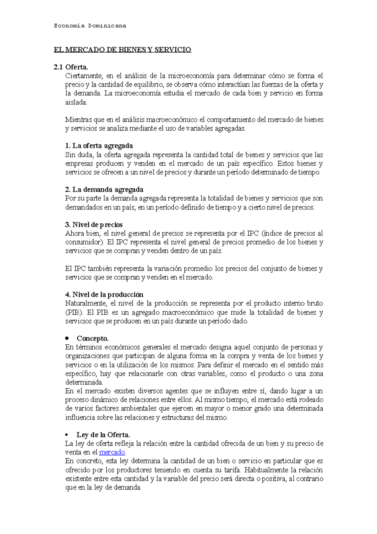 Tema 2 EL Mercado DE Bienes Y Servicio Economia Domininaca - EL MERCADO DE BIENES Y SERVICIO 2 ...